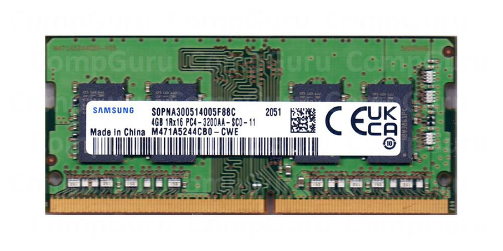 Оперативная память для ноутбука Samsung DDR4 4GB 3200MHz SO-DIMM 1Rx16 ...