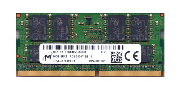 Оперативная память для ноутбука Micron Ddr4 16gb 2400mhz So Dimm 2rx8