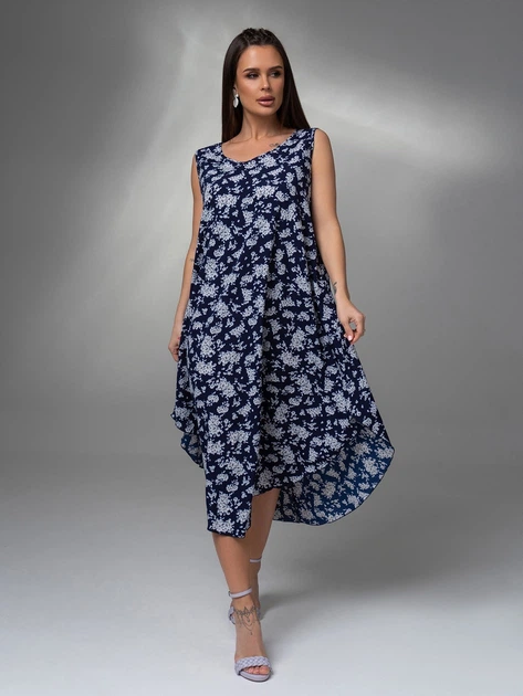 Плаття міді літнє жіноче Issa Plus 14615 S Синє Issa2007682573004 Брендовий одяг Rozetka