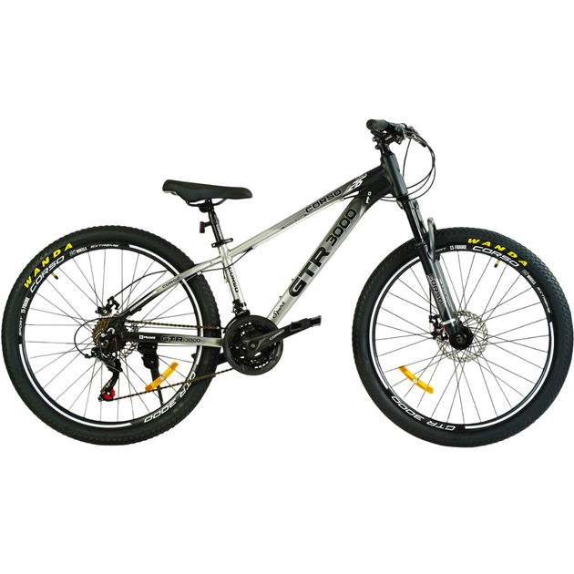 Велосипед спортивный Corso GTR-3000 26" алюминиевая рама 13" серый GT ...