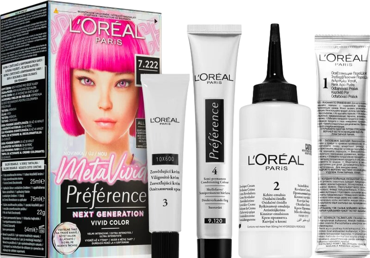 Фарба для волосся L'Oreal Paris Preference Metavivids 7.222 Meta Pink ...