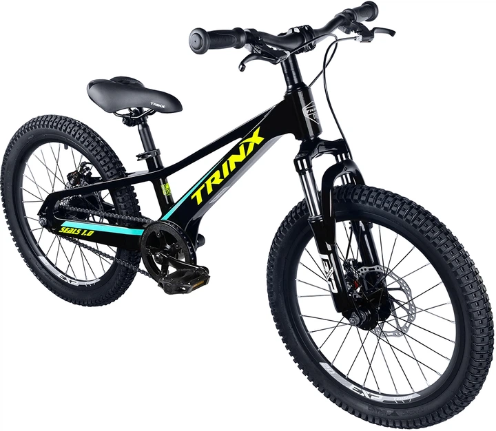 Велосипед Trinx Seals 1.0 20" Black-Yellow-Cyan (SEALS1.0BYC) – фото ...