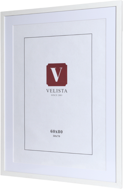 Рамка с паспарту Velista 24W-6003v МДФ 50х70 см Белая (2801000013162 ...