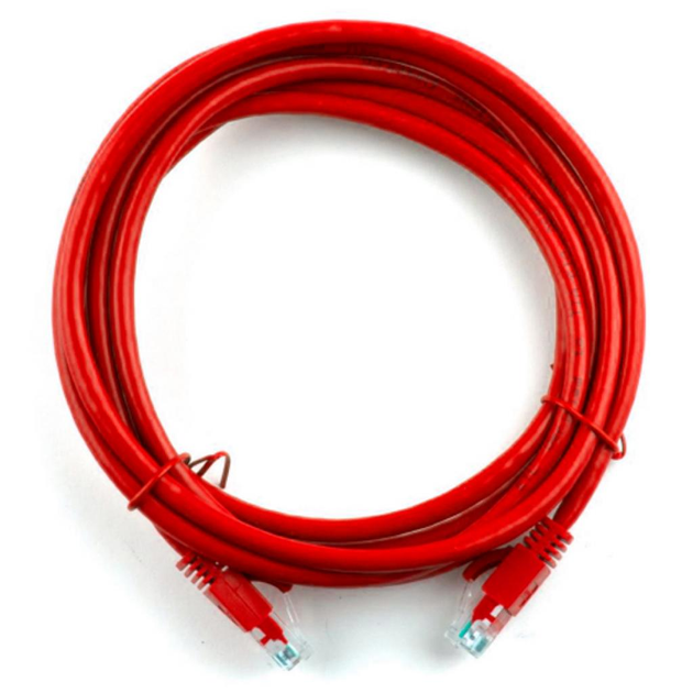 Патч-корд 5м, RJ-45, Cat.5e, CU, медь, красный Ritar (PCR-CU/5Rd ...