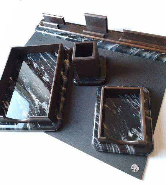 Настільний набір для керівника 5 предметів чорний 175008 – фото ...