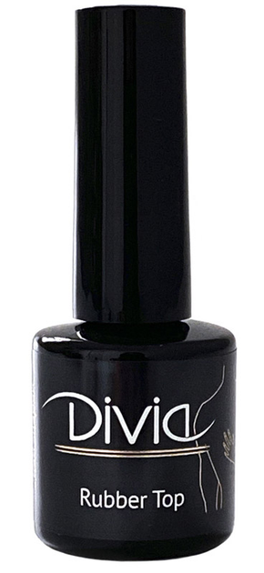 Топ для ногтей Divia Rubber Top Каучуковый с липким слоем Di1063 8 мл ...