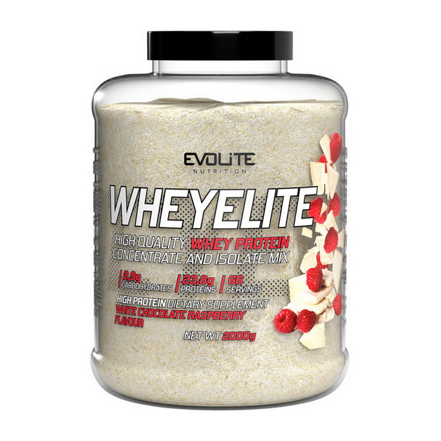 Протеин Whey Elite, 2 кг Белый шоколад-малина Evolite Nutrition ...