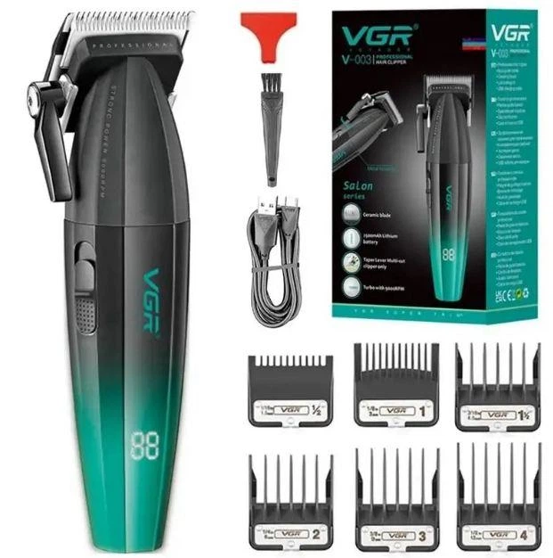 Машинка для стрижки волос аккумуляторная Professional с разными насадками VGR V-003 – фото ...