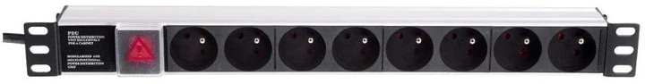 Мережевий фільтр Netrack PDU 19'' 1U 230V/16A 8 розеток 1.8 м Black ...