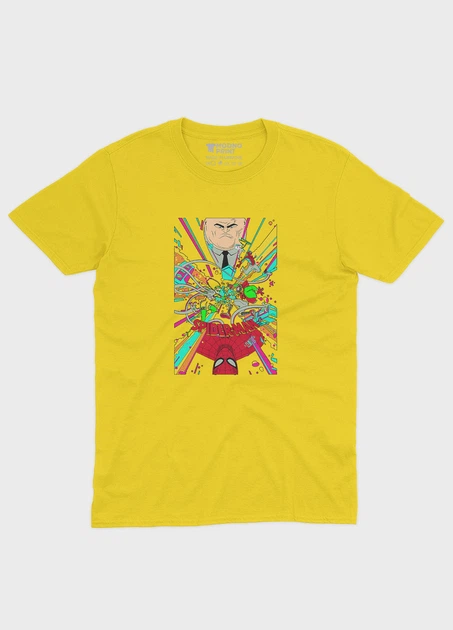 Чоловіча футболка MODNO з принтом супергероя - Людина-павук XL Жовтий (TS001-1-SUN-006-014-022 ...