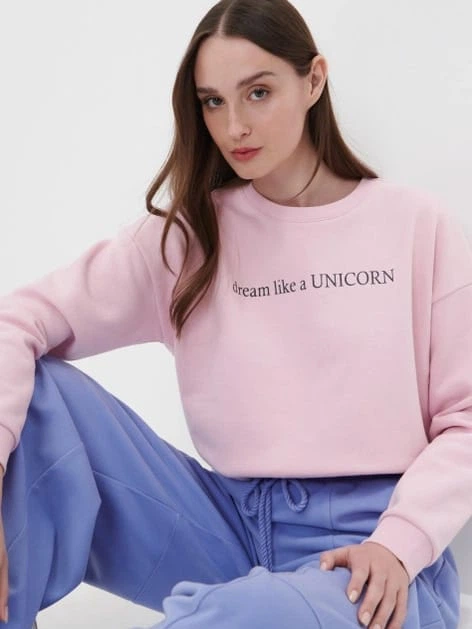 Свитшот женский Sinsay 6304J-03X M Розовый (5904504665350) – Брендовая ...