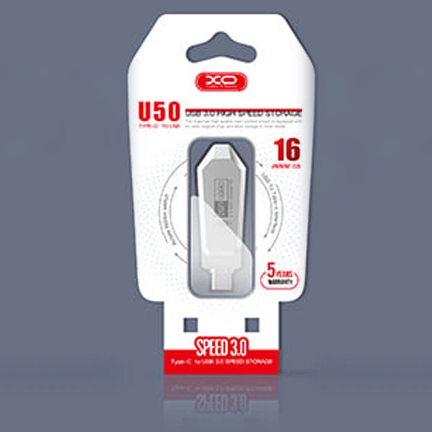Флеш-накопитель XO U50 16GB Type-c to USB OTG Silver – фото, отзывы, характеристики в интернет ...