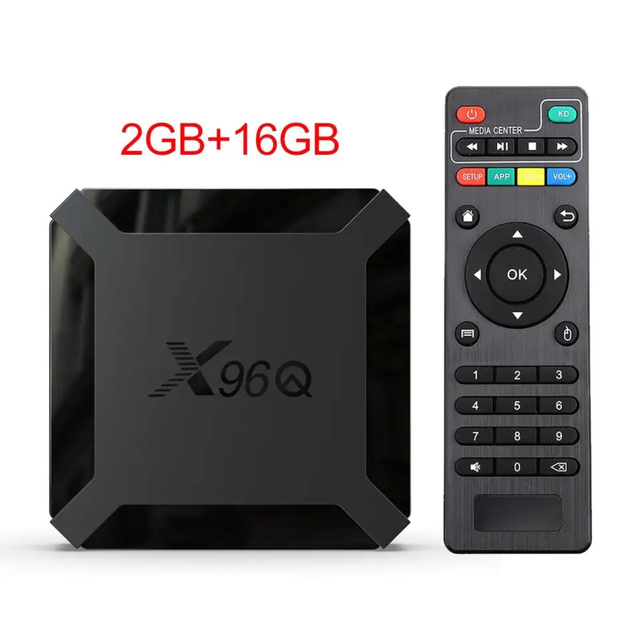 Смарт ТВ-приставка X96Q 4K Android 10 с 2.4 WIFI + пульт ДУ и кабель ...