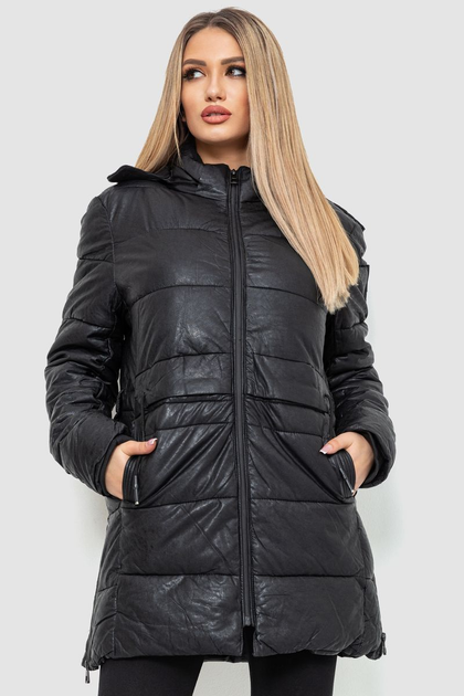 Куртка женская экокожа, цвет черный, 244R1797, XXL от продавца: Seven ...