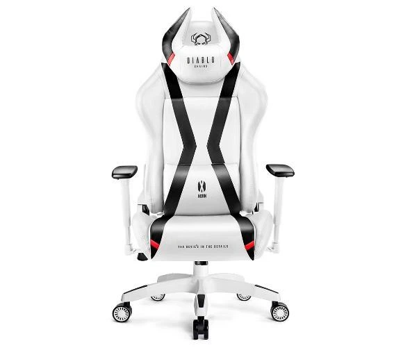 Комп'ютерне крісло для геймера Diablo Chairs X-Horn 2.0 (XL) White ...