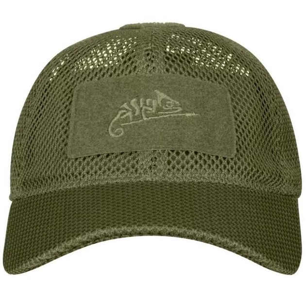 Бейсболка сетчатая Helikon Olive с панелью липучкой velcro кепка от ...