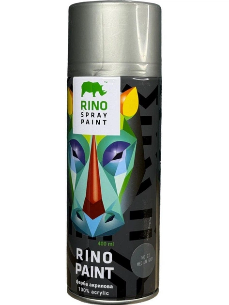 Аэрозольная краска Rino Paint Universal 400мл серая (RP-22) – фото ...