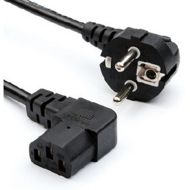 Кабель питания Schuko угловой PC-186A CEE7 / 17-C13, 1.5M, 0.75mm ...