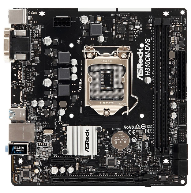 Материнская плата AsRock H310CM-DVS (s1151 v2, Intel H310, PCI-Ex16 3.0 ...