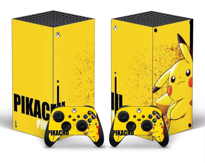 Комплект виниловых наклеек Honson (Pikachu) для игровой приставки Xbox ...