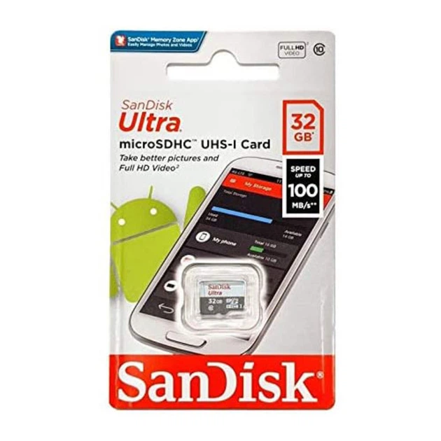 Карта памяти SanDisk Ultra microSDHC UHS-1 32Gb class 10 A1 100Mb/s (SDSQUNR-032G-GN3MN) – фото ...
