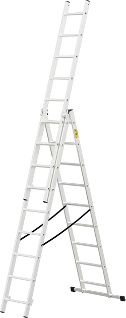 Алюмінієва драбина Aloft Hobby трисекційна 3х9 щаблів (DW309) – фото ...