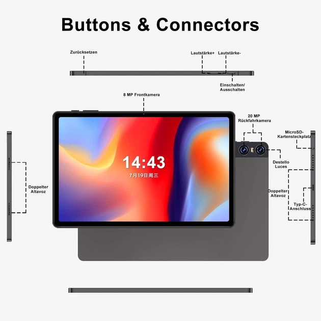 Планшет 11" Full HD Sebbe S23 16/256Gb 8 ядер Android 13 10000 mAh ...