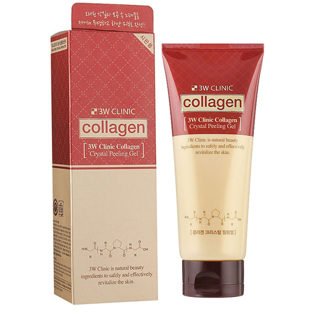 Пилинг-гель с коллагеном 3W Clinic Collagen Crystal Peeling Gel 180 мл ...