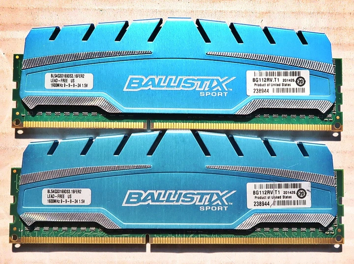 Оперативная память Crucial Ballistix Sport 8GB (2x4GB) DDR3 1600Mhz PC3 ...