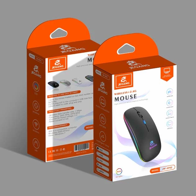 Миша Wireless Jeqang JW-AP02 2.4G LED бездротова комп'ютерна для ноутбуків з підсвічуванням ...