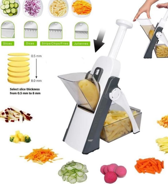 Мультислайсер терка для овочів Brava Spring Slicer 34х23х13см – фото ...