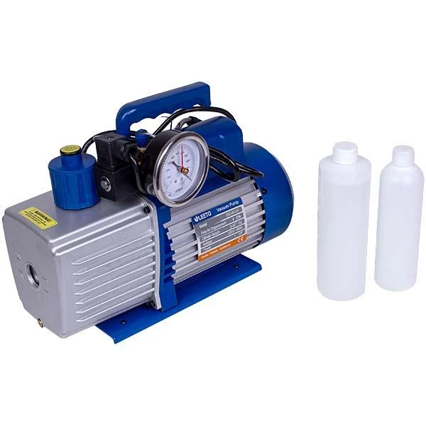 Вакуумный насос с манометром LEETO 2XZ-4А-SV (2 ступ. 226 л/мин ...