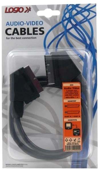 Кабель Logo SCART - SCART M/M 1 м Черный (8590274292444) – фото, отзывы ...