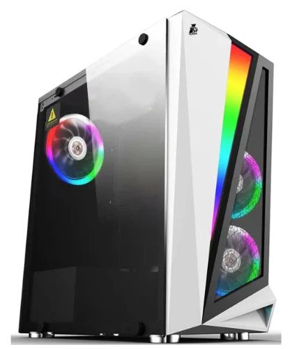 Корпус 1stPlayer R5-3R1-WH Color LED White з 3 RGB вентиляторами – фото ...