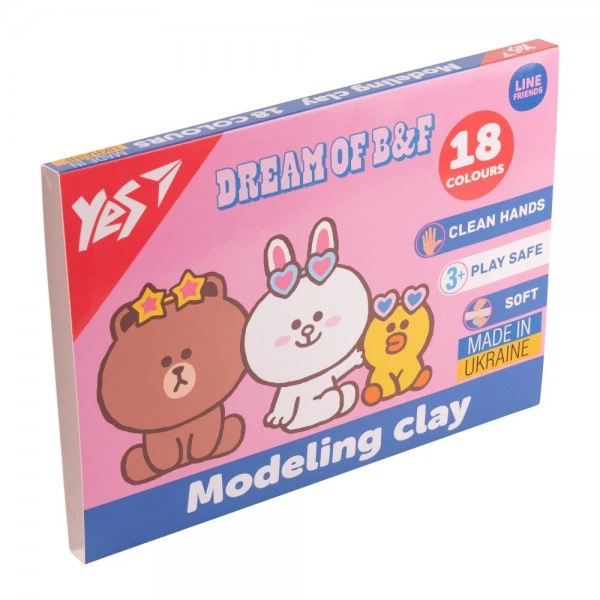 Пластилин YES Line Friends 540679 18 цветов 4829713 – фото, отзывы ...