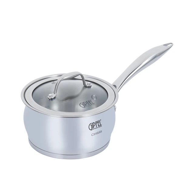 Ківш з кришкою Gipfel Cantata GP-1261 16 см 1.8 л сріблястий 4712041 – фото, відгуки ...