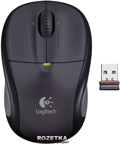 Мышь Logitech Wireless Mouse M305 Dark Silver (910-000941) – фото ...