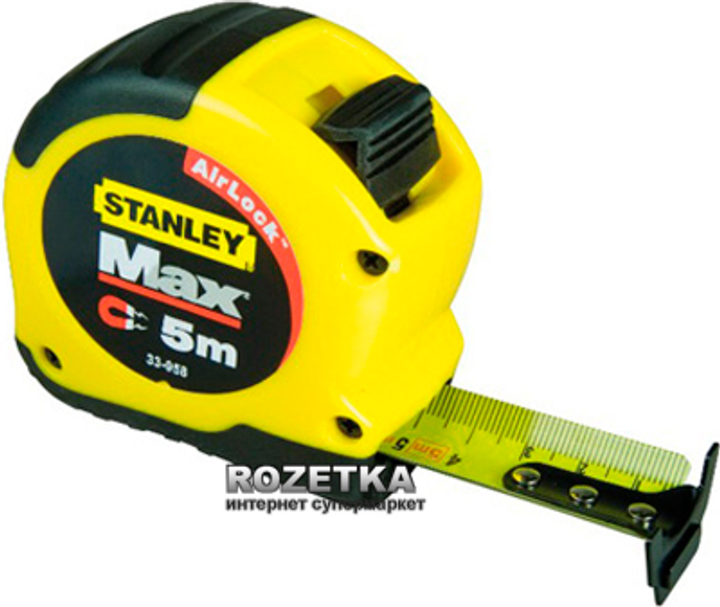 Рулетка измерительная Stanley Max 5 м с магнитным крючком (0-33-958 ...