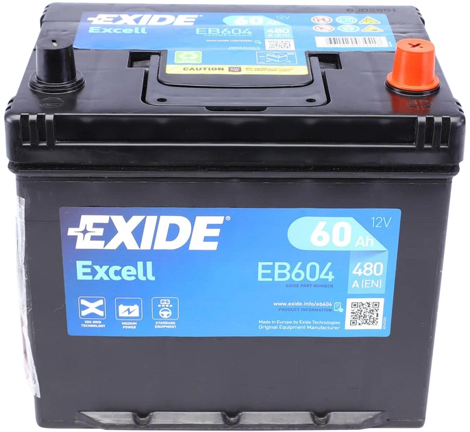 Аккумуляторная батарея Exide Excell Asia 60 А/час 480 A 230 x 173 x 222 ...