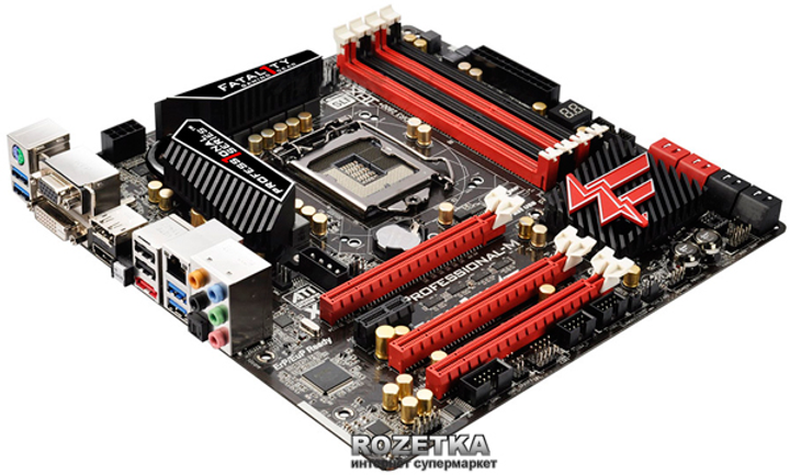 Материнская плата ASRock Fatal1ty Z77 Professional-M (s1155, Intel Z77 ...