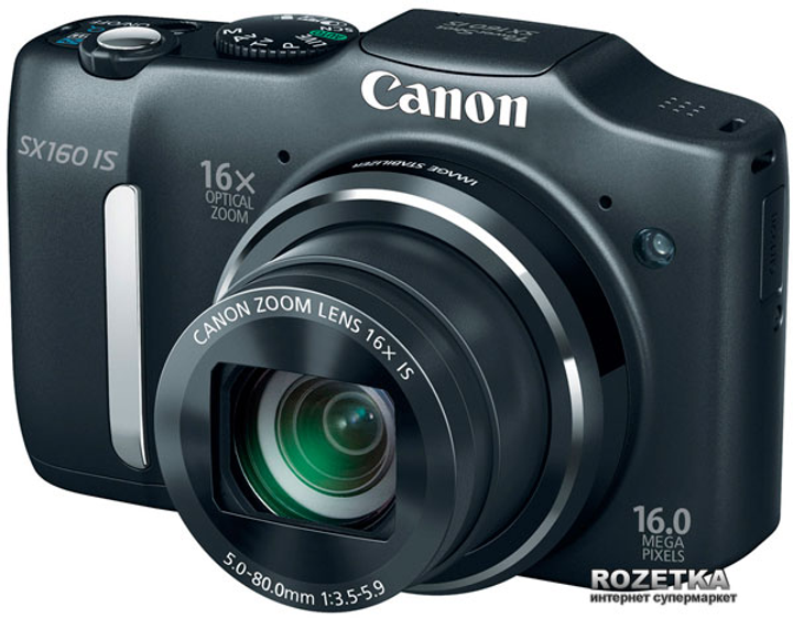 Фотоаппарат Canon PowerShot SX160 IS Black (6354B008) купить на ROZETKA ...