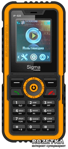 Мобильный телефон Sigma mobile X-treme IP68 Black/Orange – фото, отзывы ...