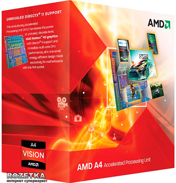 Процессор AMD A4-4000 3.0GHz/1MB (AD4000OKHLBOX) sFM2 BOX – фото ...