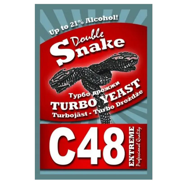Турбо-дрожжи Double SNAKE C-48 turbo yeast, 130 г – фото, отзывы ...