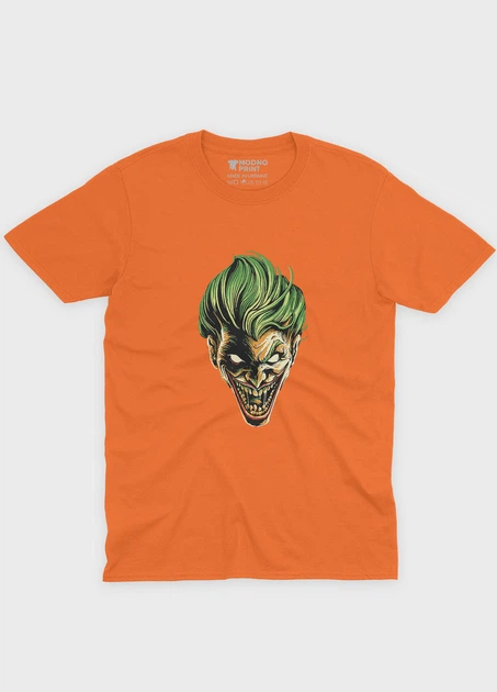 Футболка для дівчинки MODNO з принтом суперзлодія - Джокер 122-128 см Помаранчевий (TS001-1-ORA ...