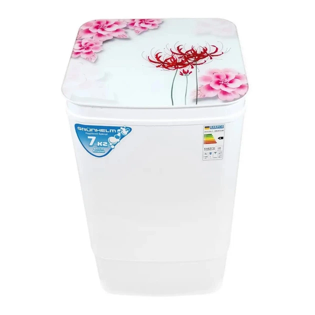 Пральна машина з вертикальним завантаженням Grunhelm GWB-W703-WH | Напівавтомат | Завантаження 7 ...