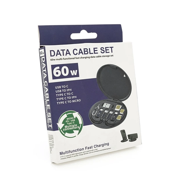 Кабель Data Cable Set, Type-C-Type-C+ переходники(USB+Lighting+Micro ...