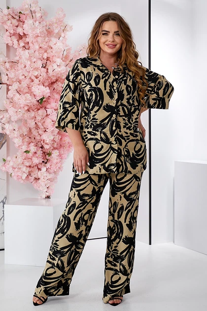 Костюм женский размера Плюс Сайз VR-036 (размер 50) от продавца: Clik like – в интернет-магазине ...