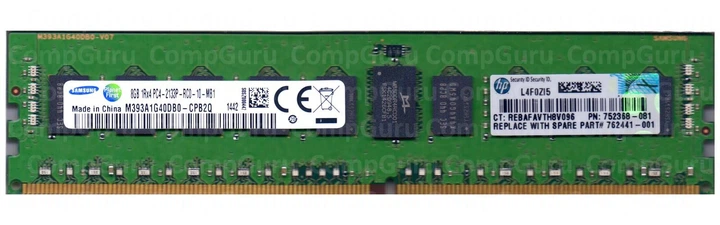 Samsung M393A1G40DB0-CPB2Q DDR4 8GB 2133MHz Серверная оперативная память RDIMM 1Rx4 PC4-2133P HP ...