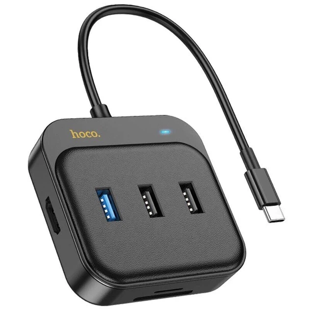USB HUB Hoco HB38 7in1 Type-C Черный – фото, отзывы, характеристики в ...